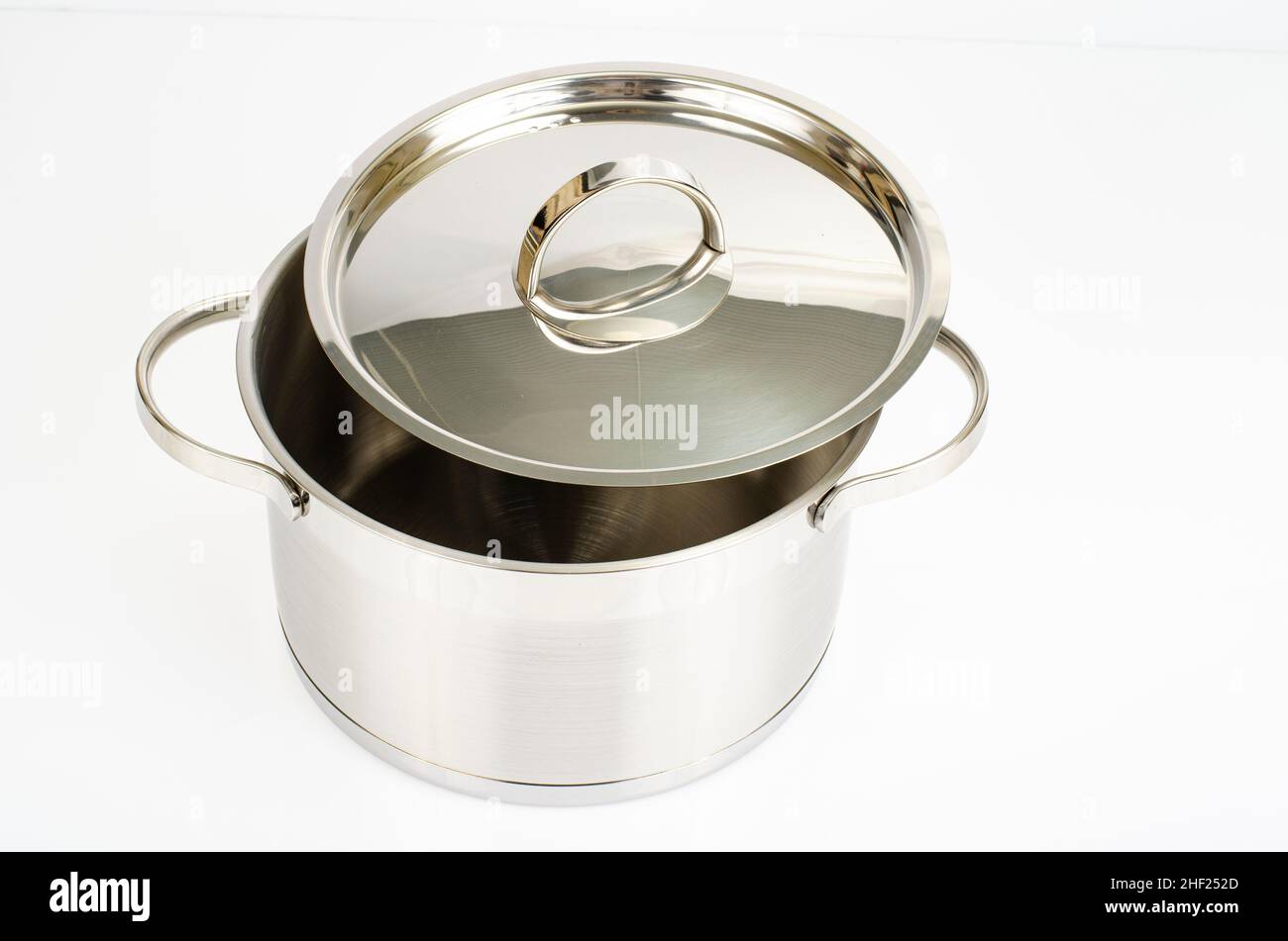 New metal pan isolated on white background. Studio Photo Stock Photo ...