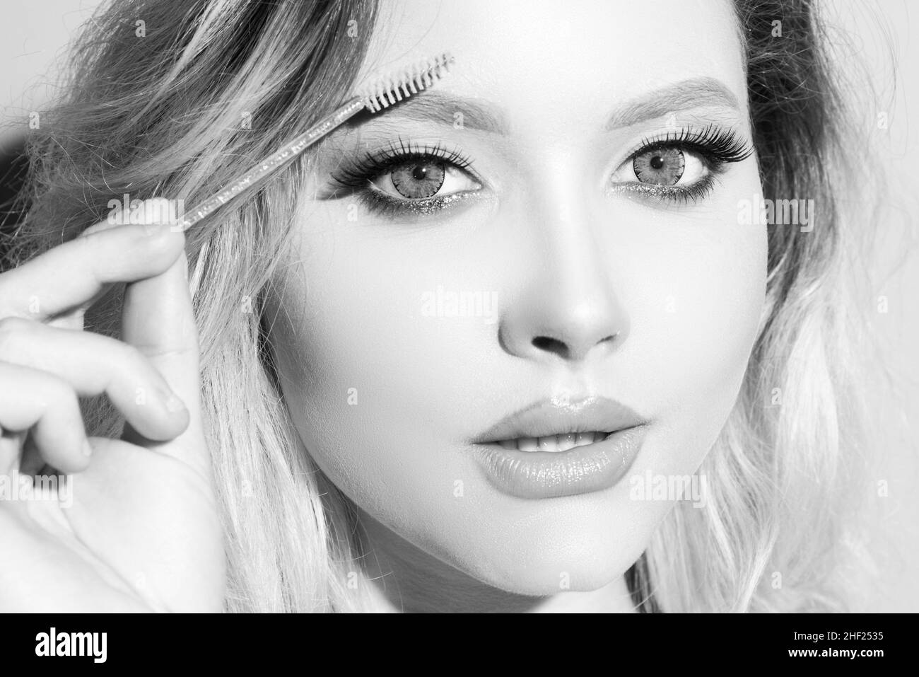 Woman eye with beautiful eyebrows. Perfect shaped brow, eyelashes with ... Woman eye with beautiful eyebrows. Perfect shaped brow, eyelashes with ...