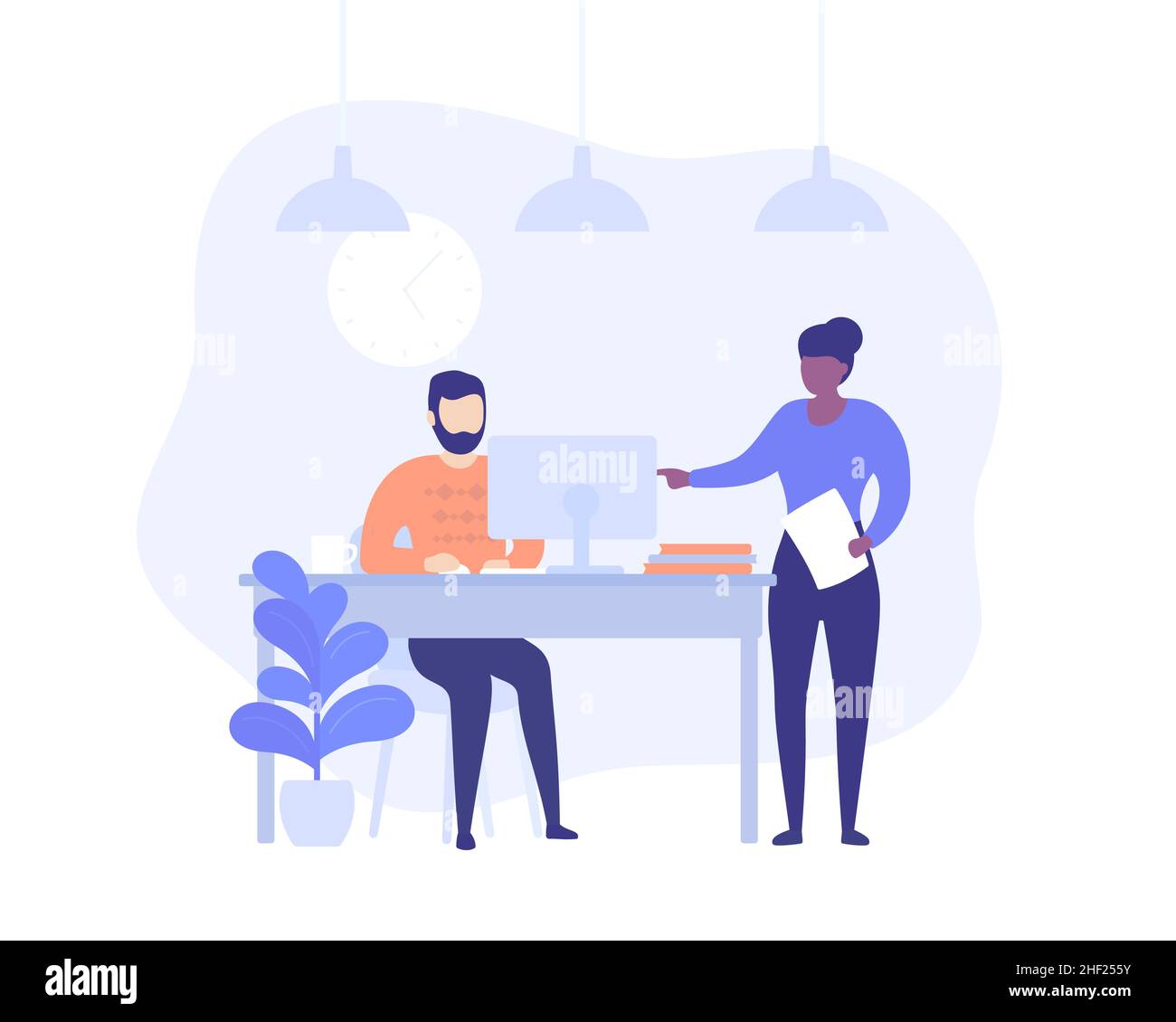 Office intern Stock Vector Images - Alamy