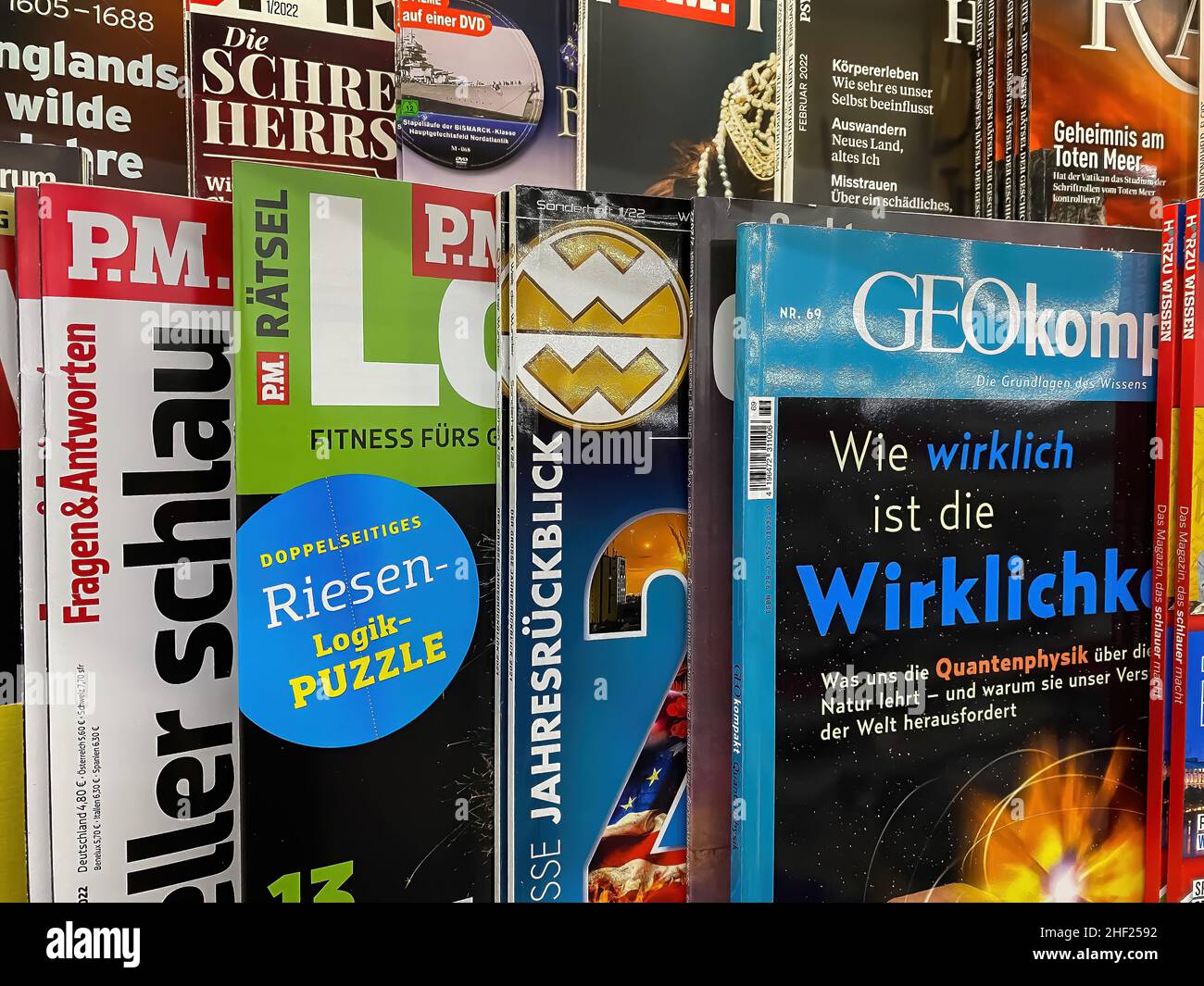 Viersen, Germany - January 9. 2022: Closeup of choice science paper ...