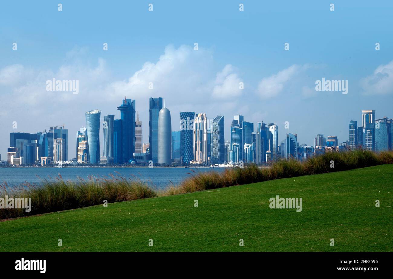 Doha corniche Sky line / QATAR Stock Photo - Alamy