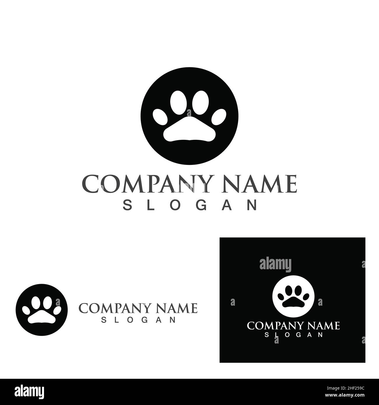 Dog foot print symbol and logo vector Stock Vector Image & Art - Alamy