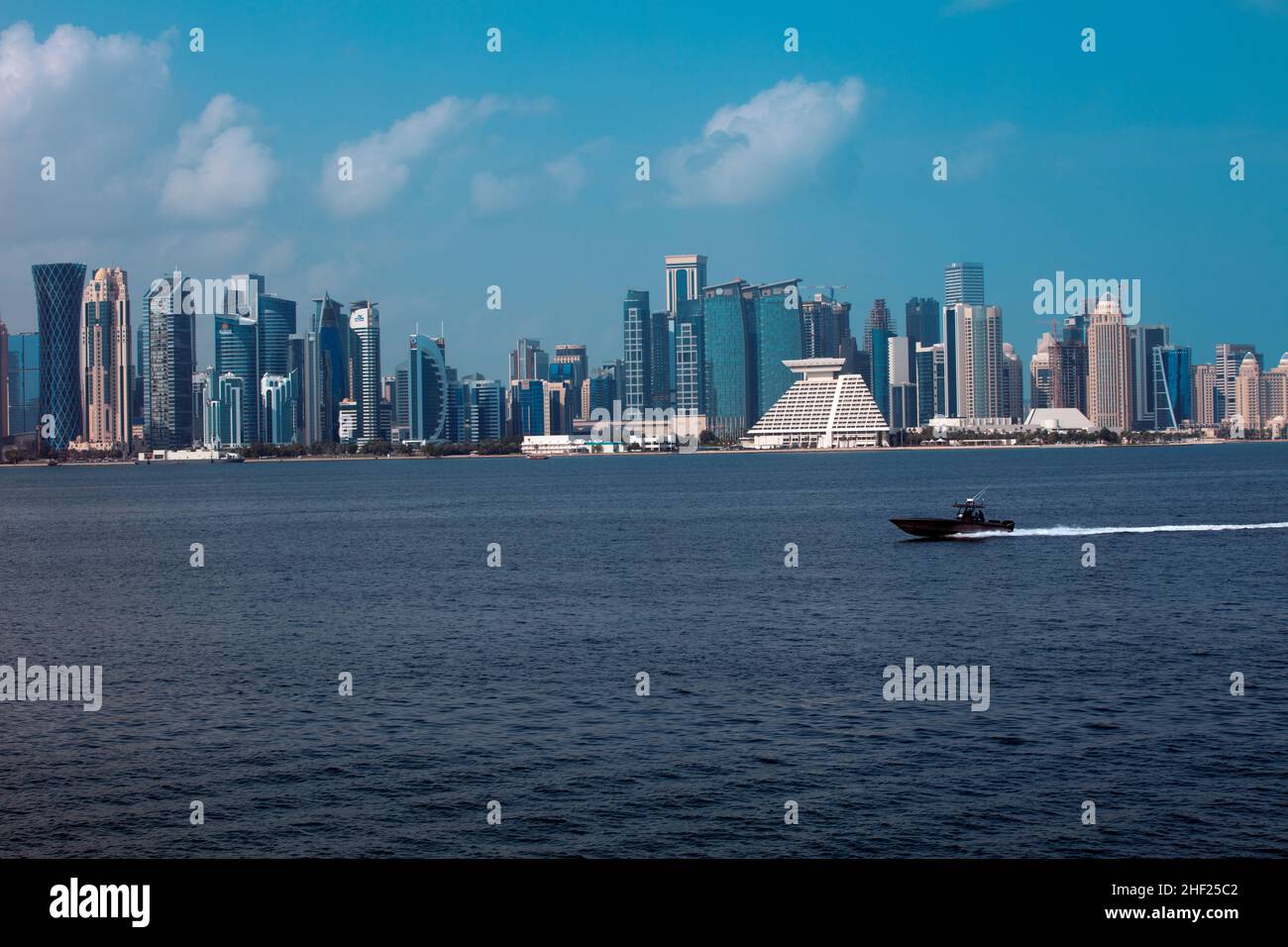 Doha corniche Sky line / QATAR Stock Photo - Alamy