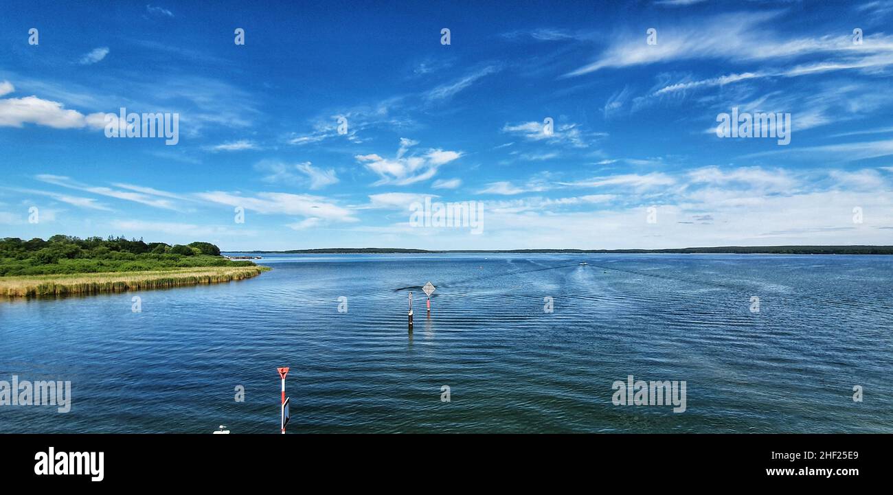 scenic landscape view over Plauer See in summer Stock Photo - Alamy