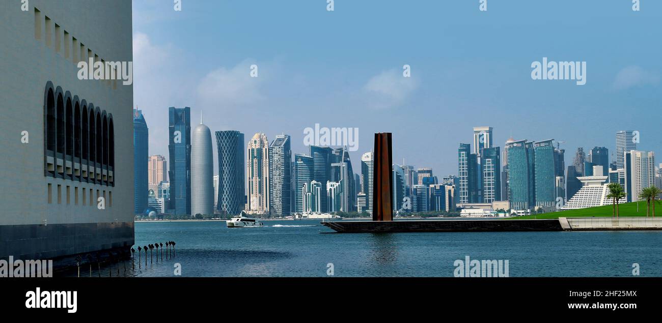 Doha corniche Sky line / QATAR Stock Photo - Alamy