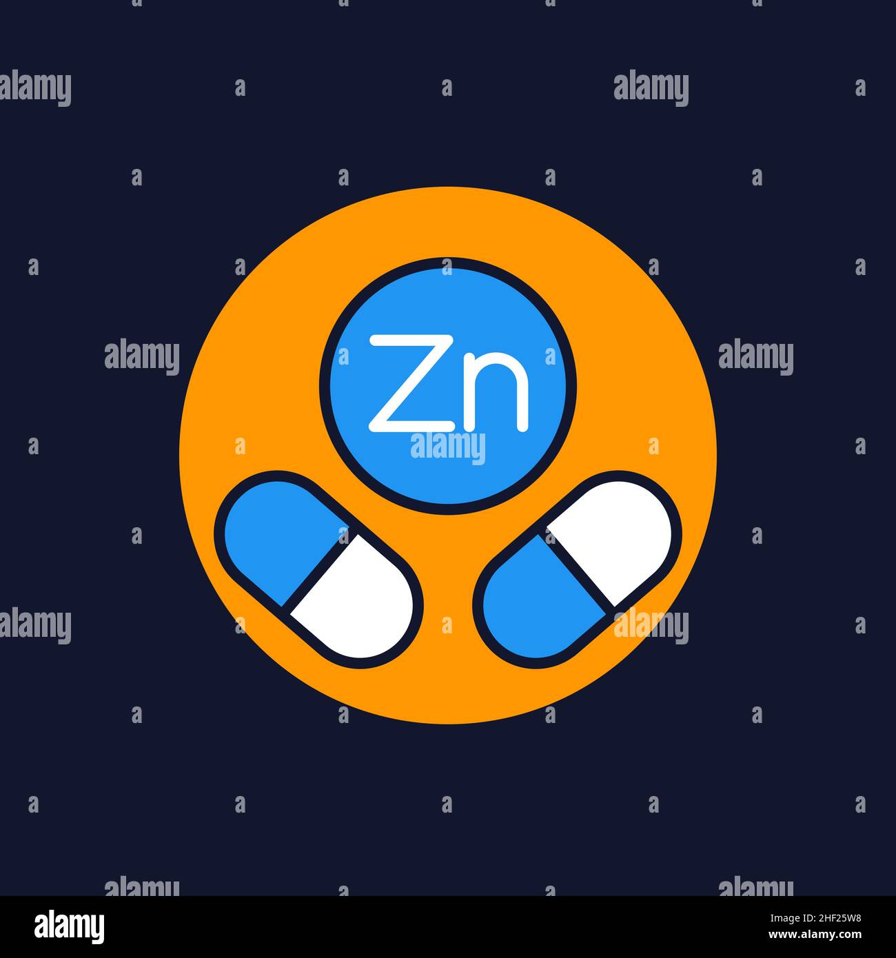 zinc capsules icon, Zn mineral vector art Stock Vector Image & Art - Alamy