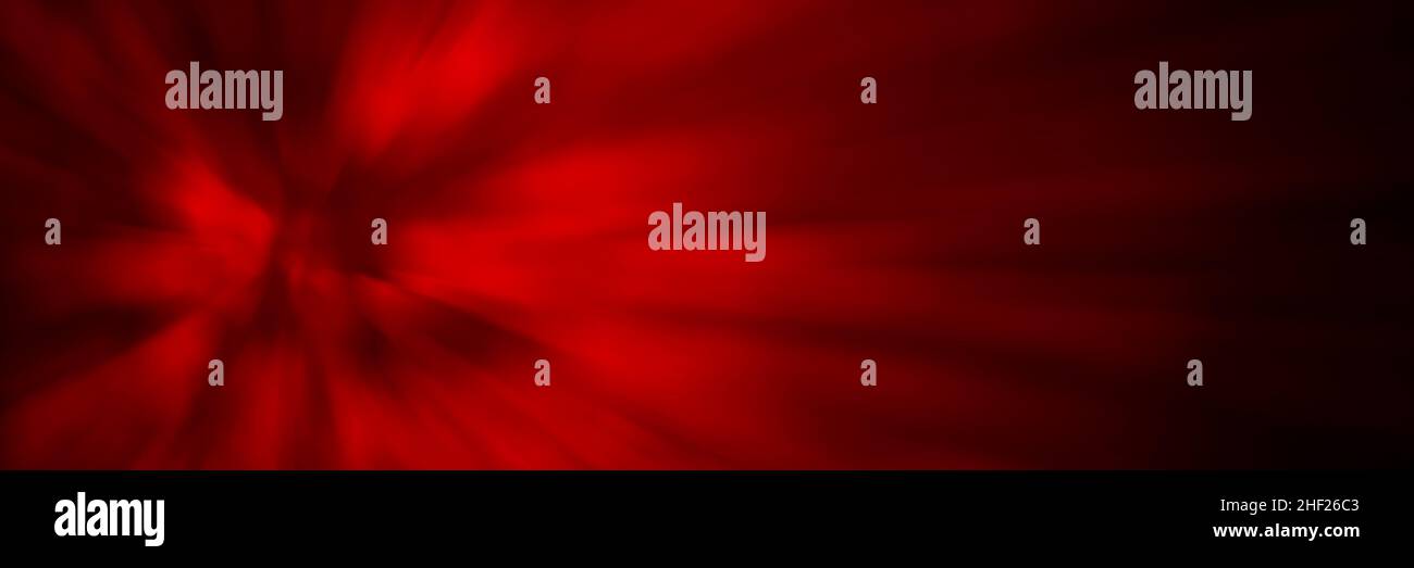 Blurred dark red zoom perspective background header. Motion texture ...
