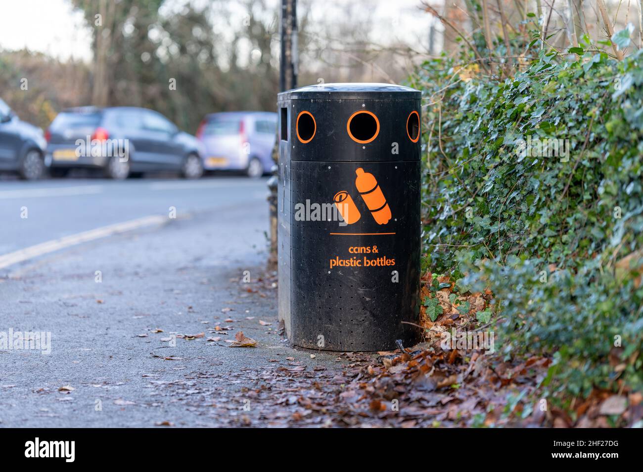 trash bin for recycling drinks containers Stock Photo - Alamy