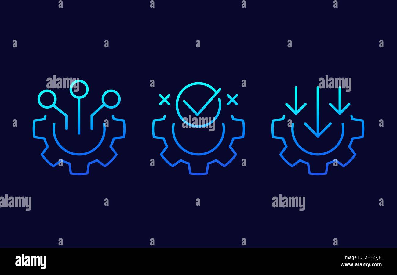 integration line icons for web Stock Vector Image & Art - Alamy