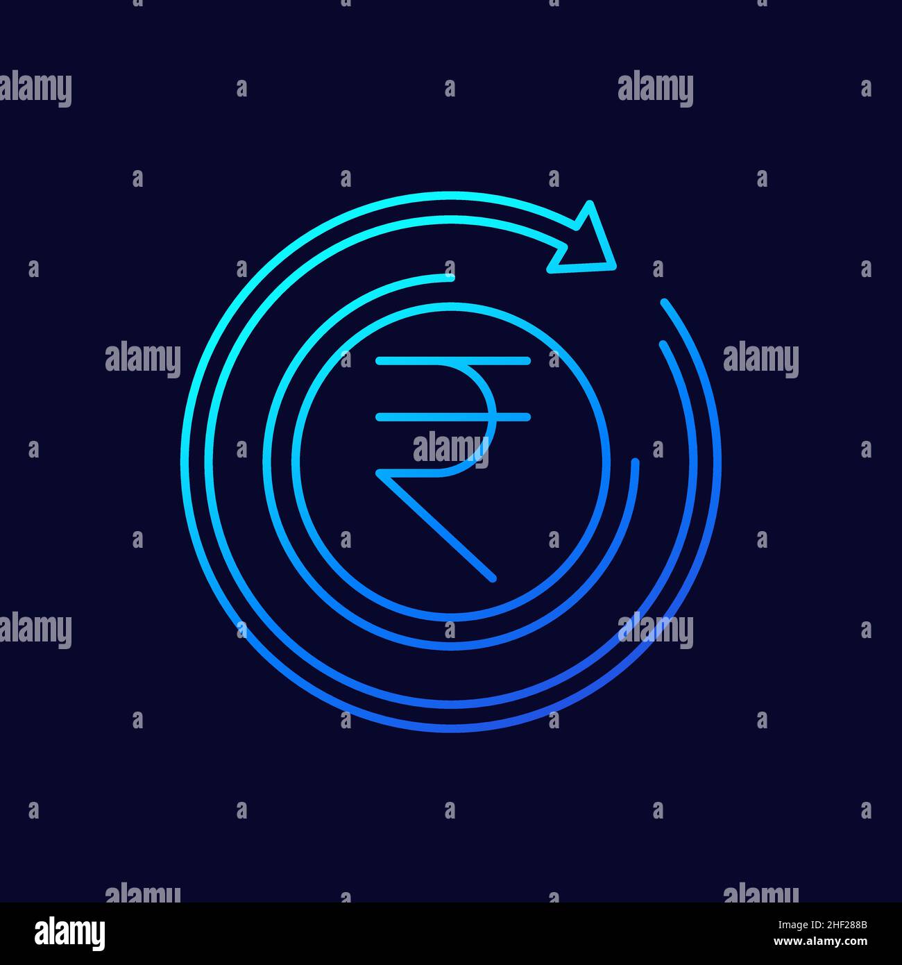 rupee exchange line icon for web, vector Stock Vector Image & Art - Alamy