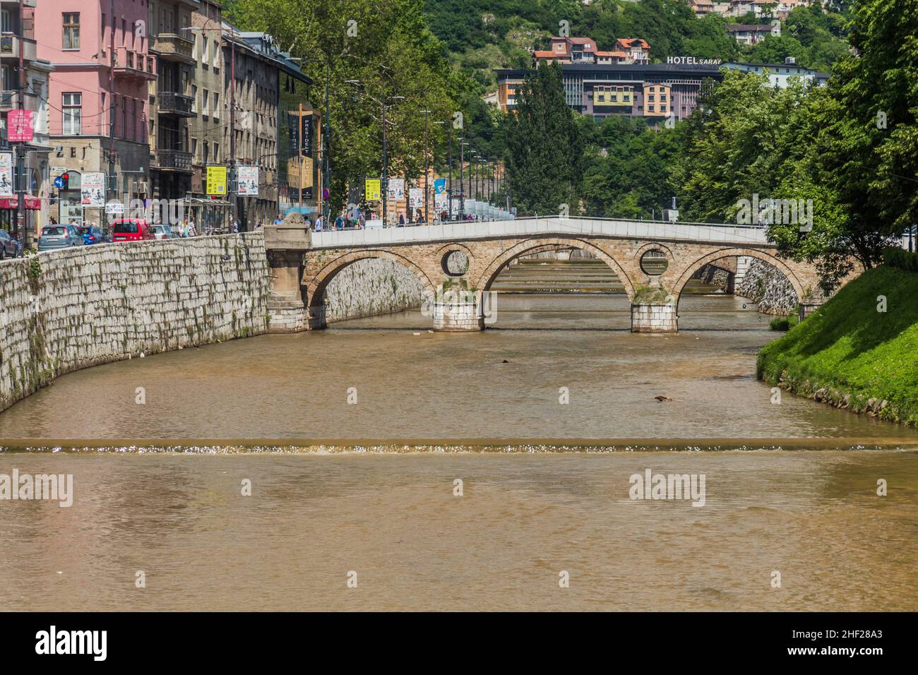 SARAJEVO, BOSNIA AND HERZEGOVINA - JUNE 11, 2019: Latin Bridge in ...