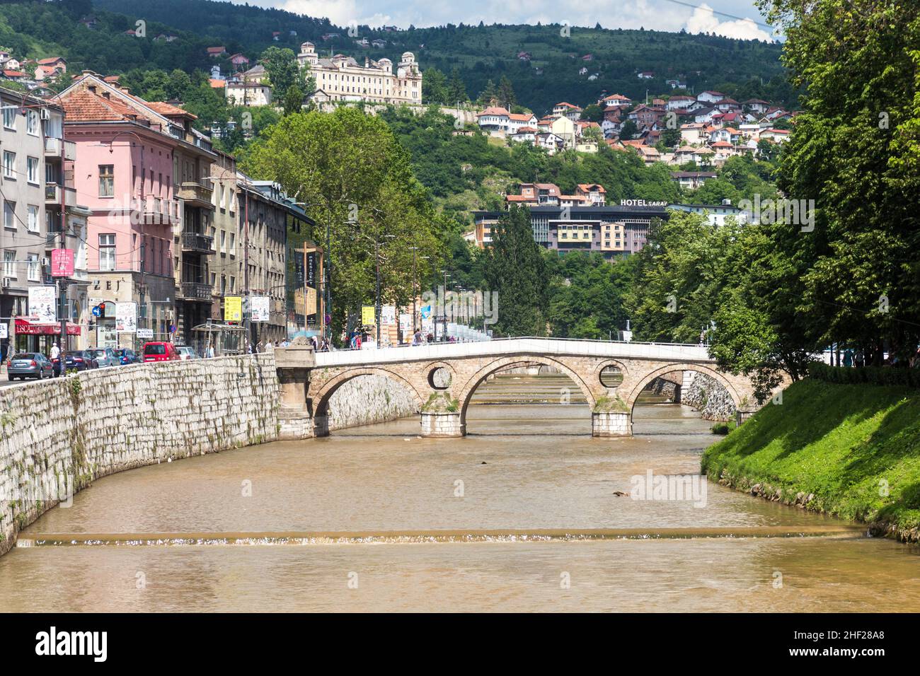 SARAJEVO, BOSNIA AND HERZEGOVINA - JUNE 11, 2019: Latin Bridge in ...