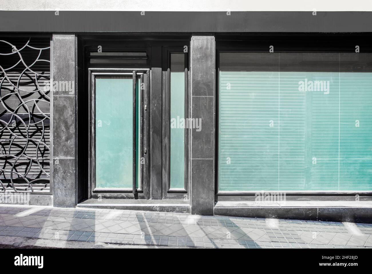 Facade of a commercial premises at street level Stock Photo - Alamy