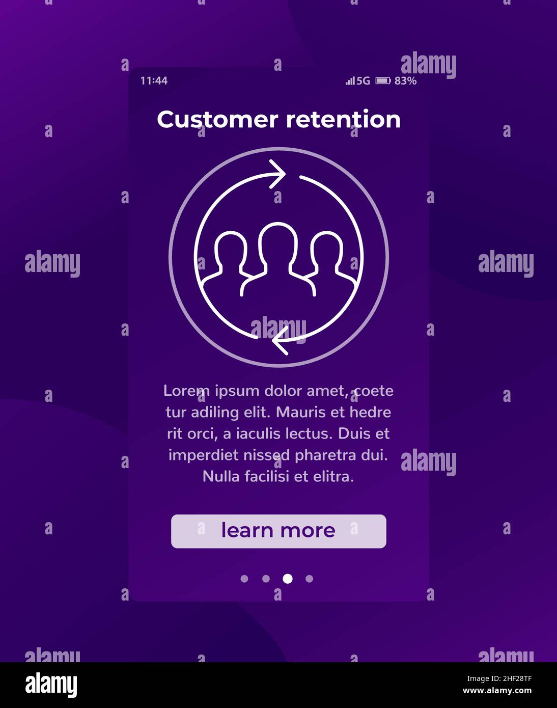 customer retention, returning clients banner Stock Vector Image & Art ...