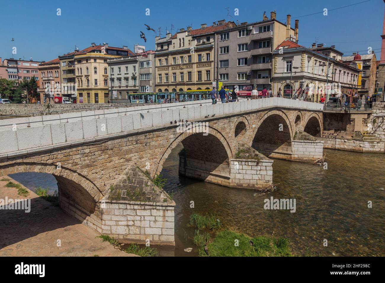 SARAJEVO, BOSNIA AND HERZEGOVINA - JUNE 11, 2019: Latin Bridge in ...