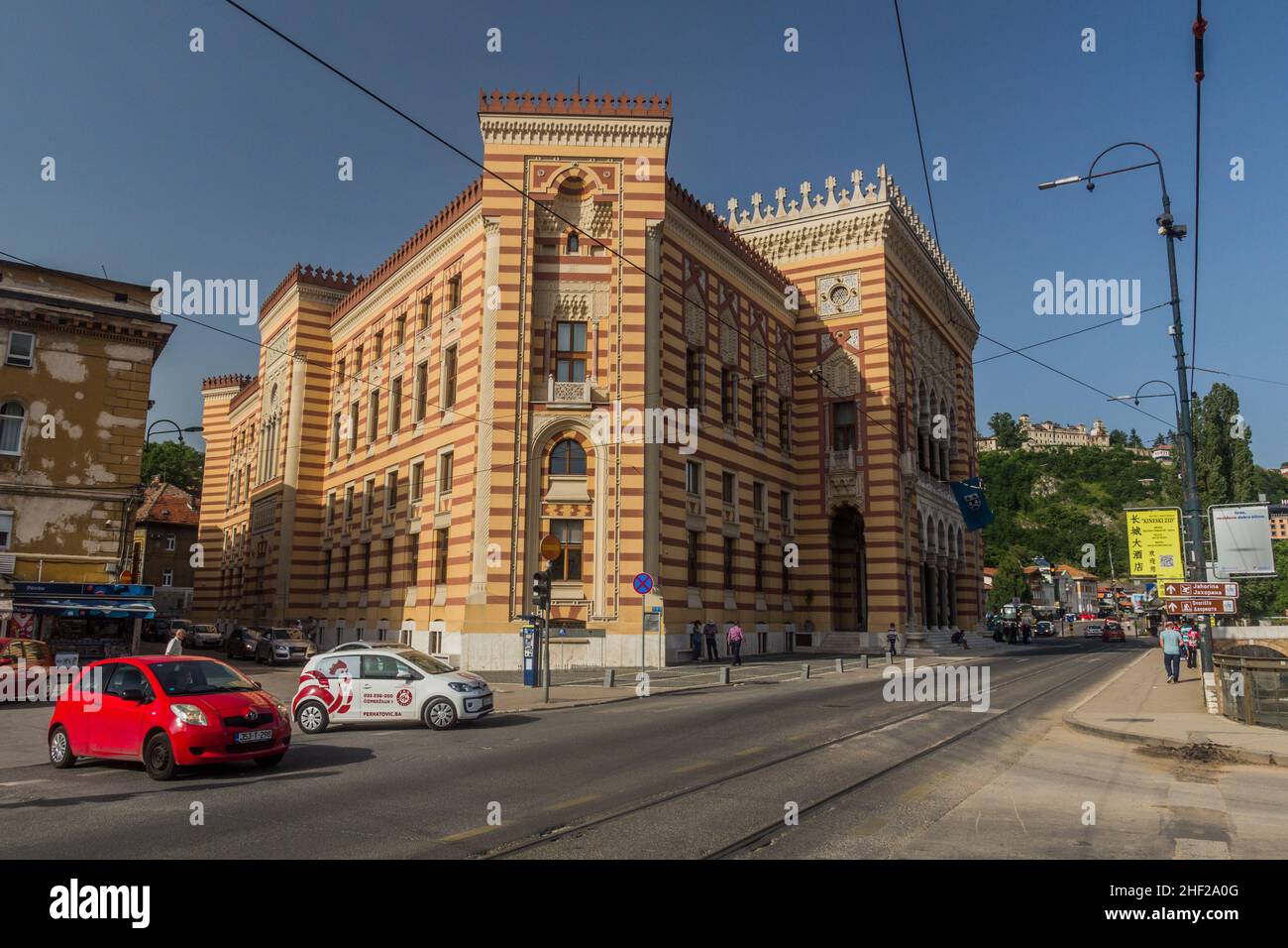 SARAJEVO, BOSNIA AND HERZEGOVINA - JUNE 11, 2019: Sarajevo City Hall ...
