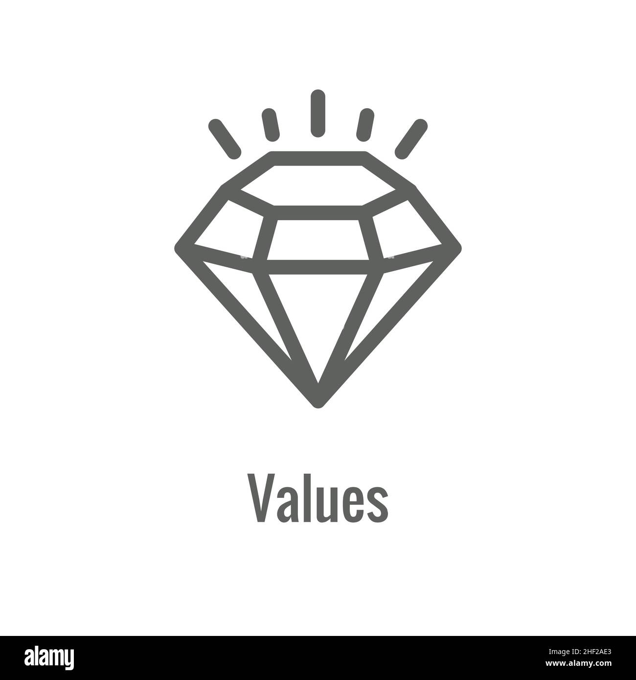 Values icon to use with Core Values & Mission Statements Stock Vector ...