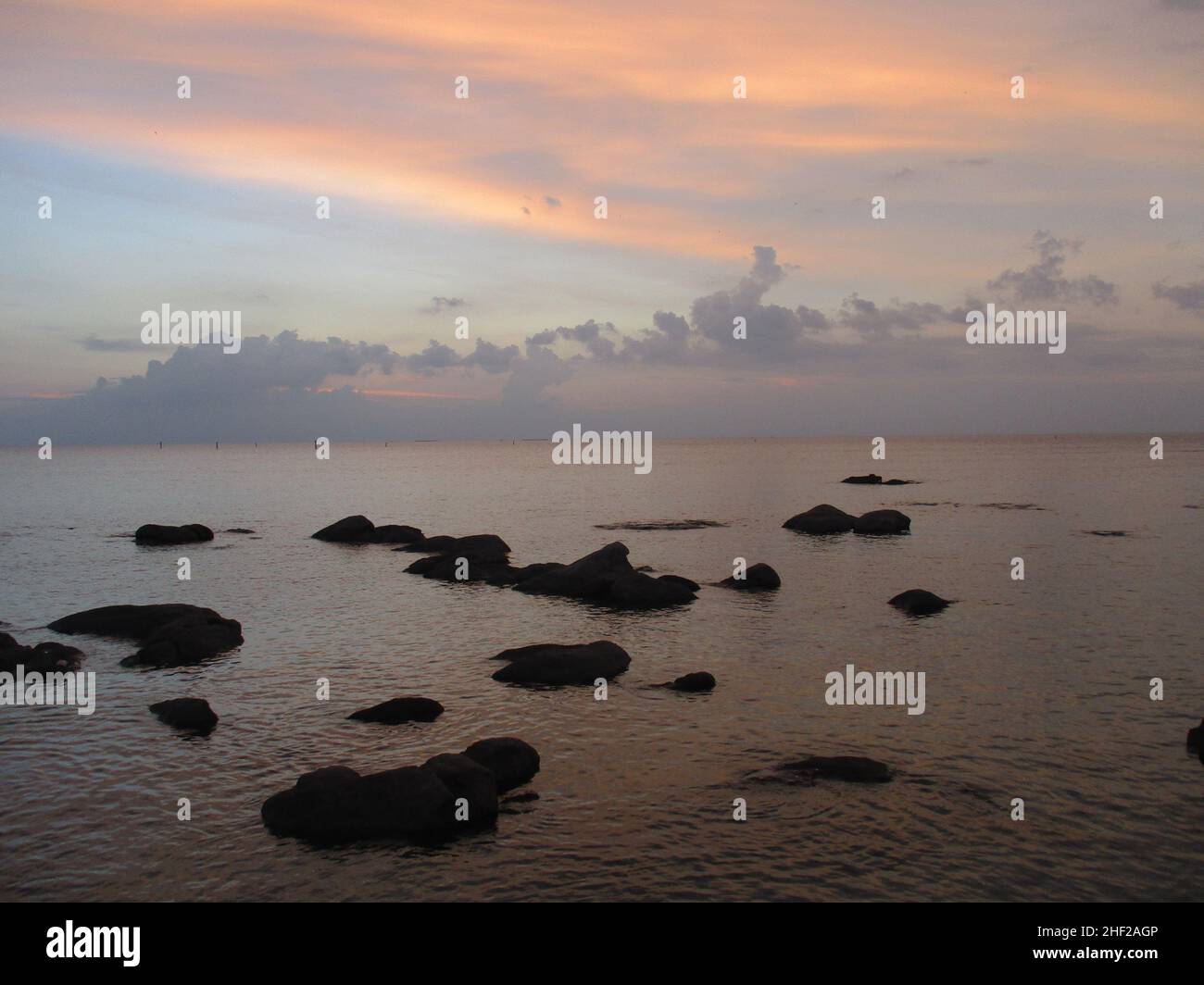 The atmosphere of the Thai seaside environment , windy seashore , coast ...