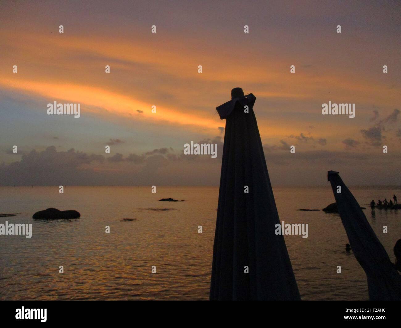 The atmosphere of the Thai seaside environment , windy seashore , coast ...