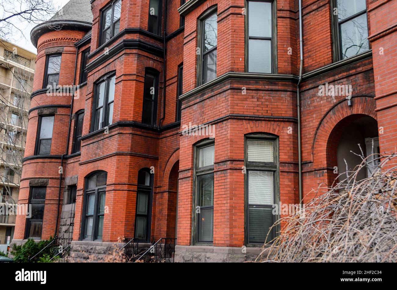 Residential Building in Washington DC, VA, USA. Traditional Red Brick ...