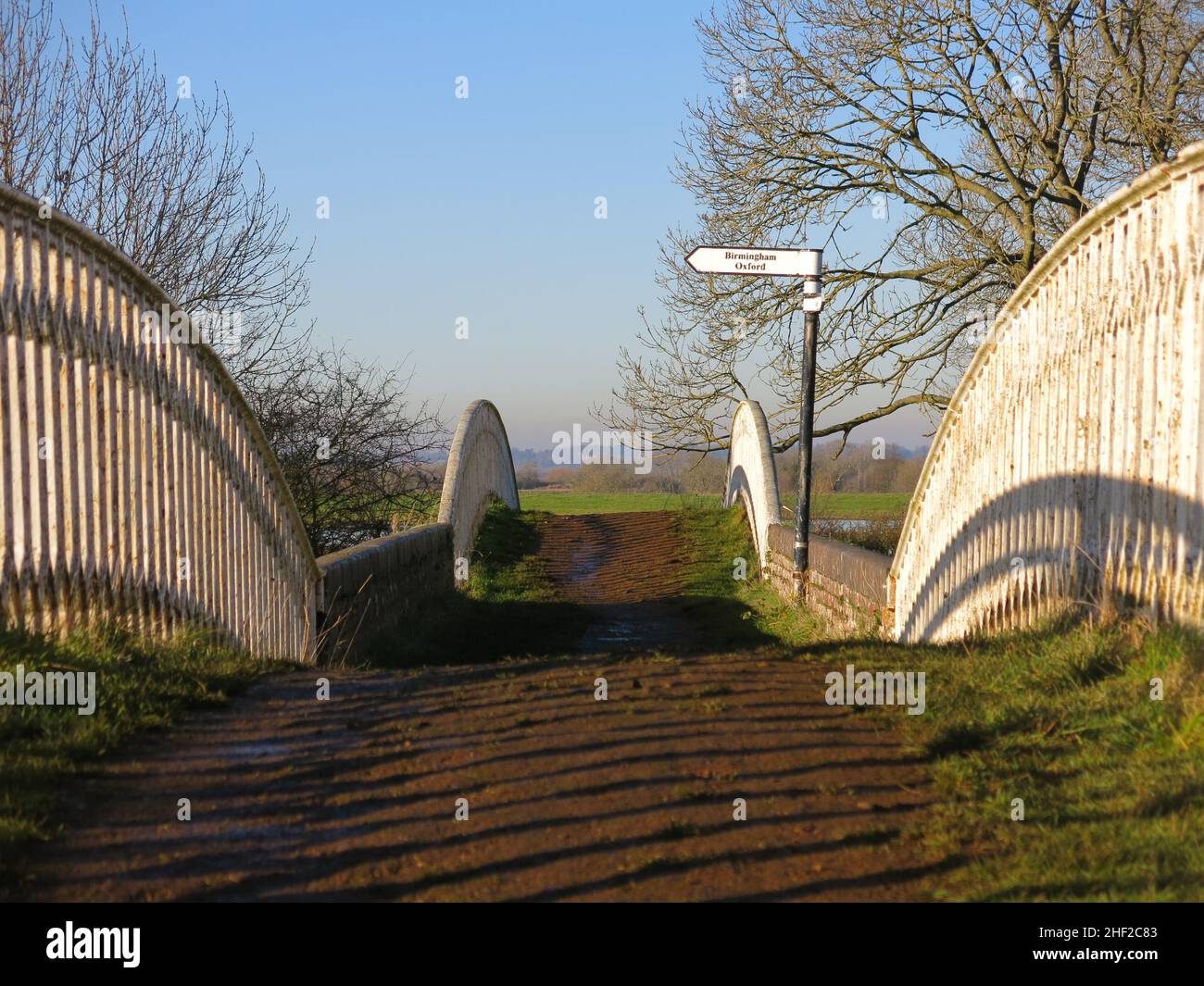 Bridges 93 & 94 on the Oxford Canal at the Braunston Turn are white ...