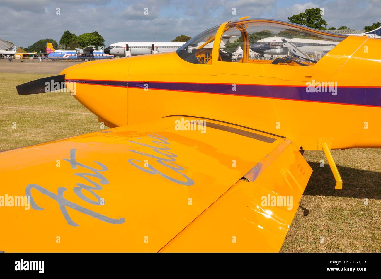 Van's RV-6A sport plane G-EDRV at Duxford, UK. Small sporty light ...