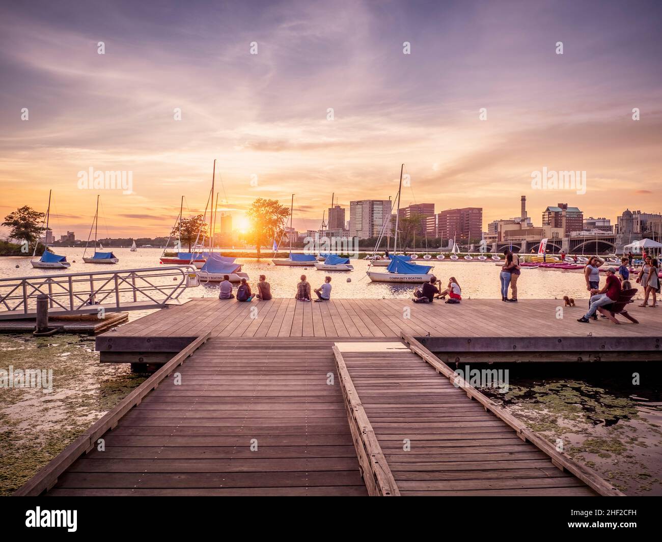 Boston, ma, skyline, sunset hi-res stock photography and images - Alamy