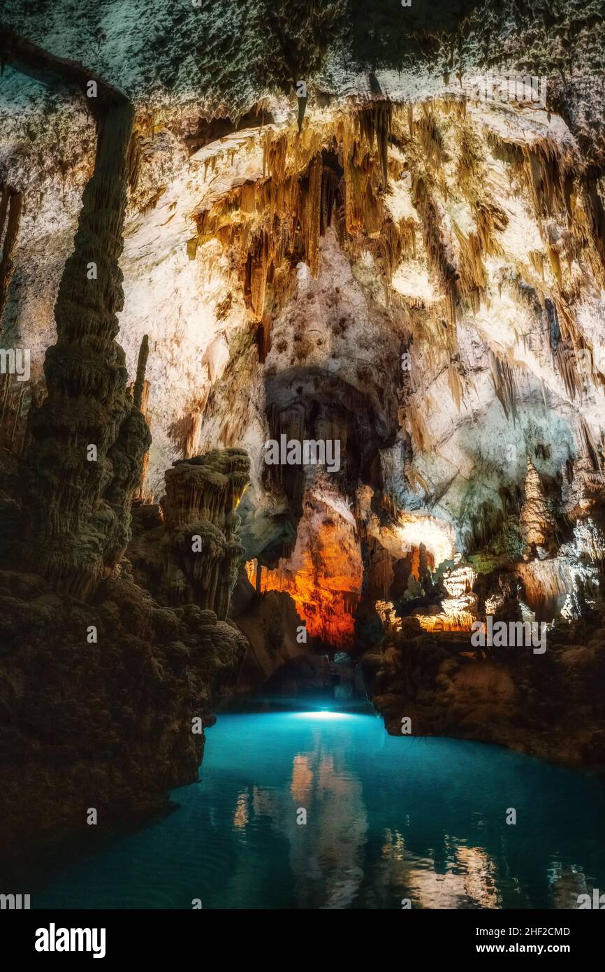 Jeita Grotto near Beirut, Lebanon taken in October 2021, post processed ...