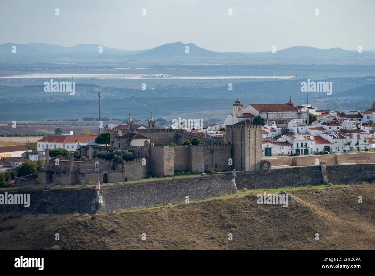 the Castle or castelo de Elvas in the city of Elvas in Alentejo in ...
