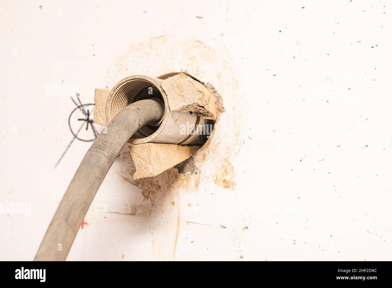 A wall breakthrough through a core drilling by professionals with the ...