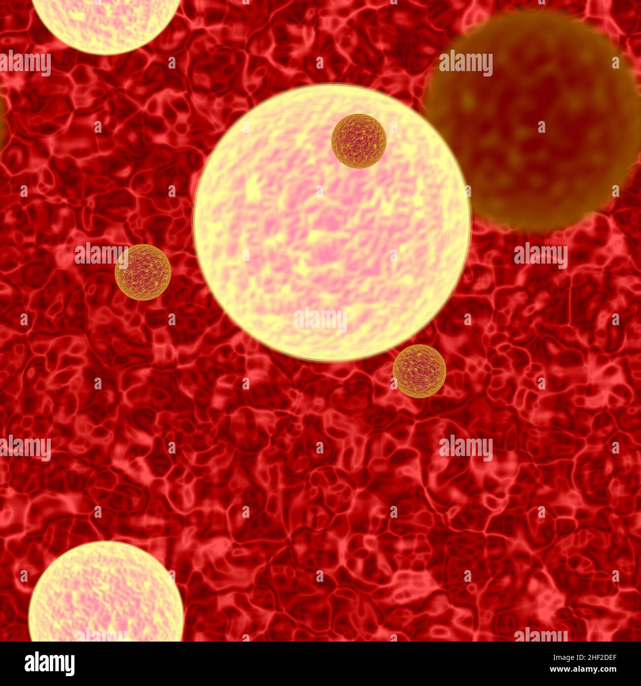 Viruses infect the human blood. Danger vessel virus Stock Photo - Alamy