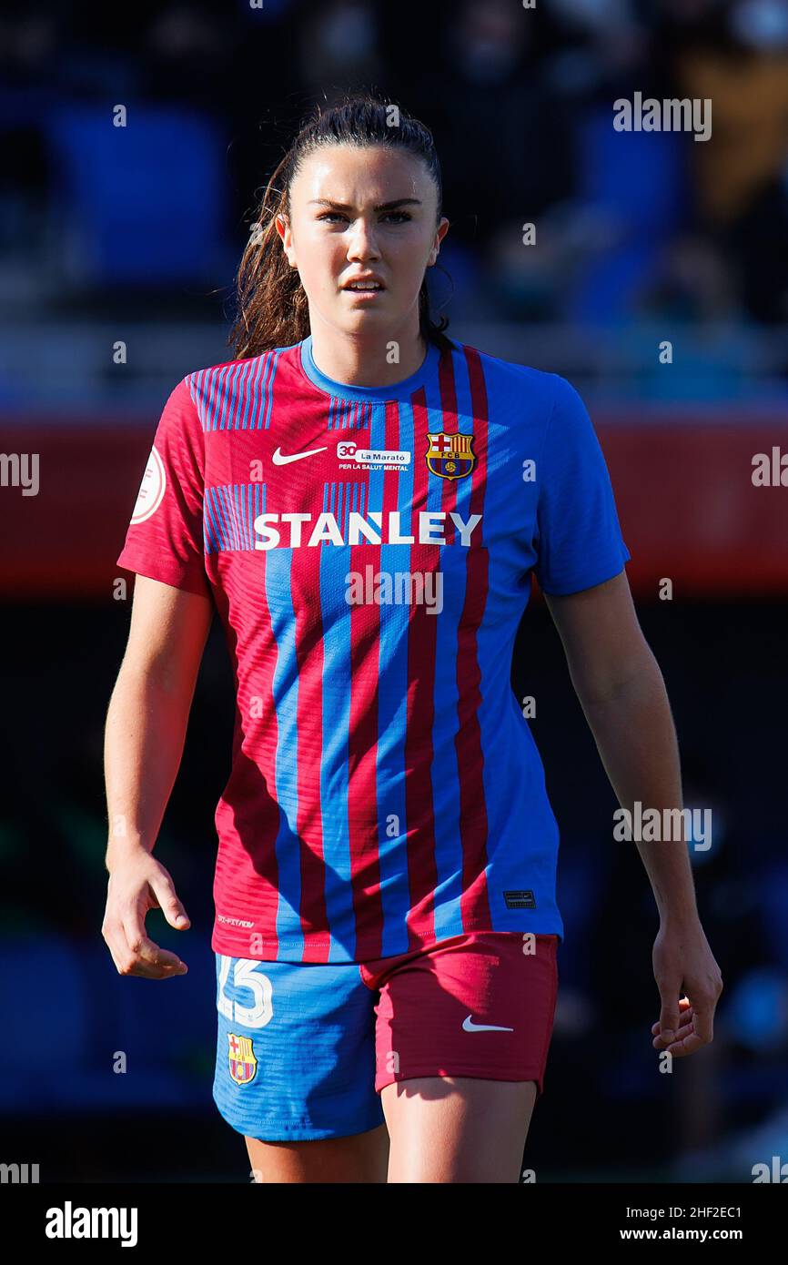 BARCELONA - DEC 18: Ingrid Syrstad Engen in action during the Primera ...