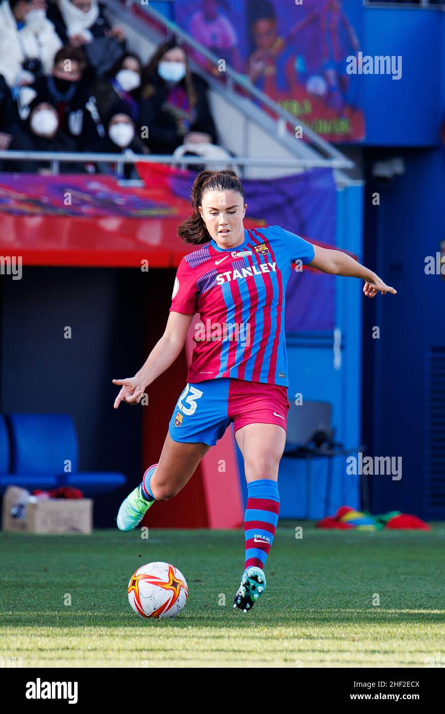 BARCELONA - DEC 18: Ingrid Syrstad Engen in action during the Primera ...