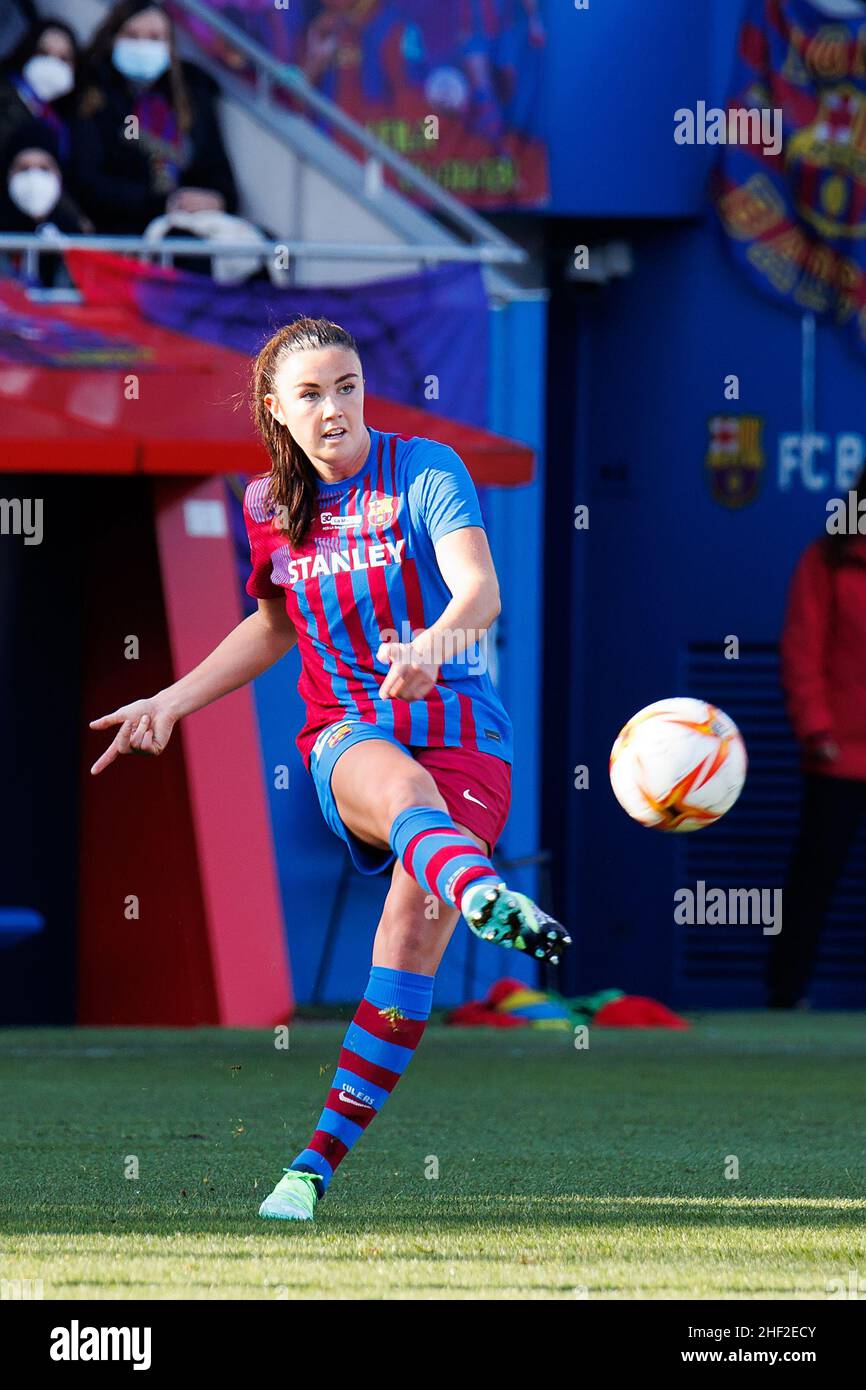BARCELONA - DEC 18: Ingrid Syrstad Engen in action during the Primera ...