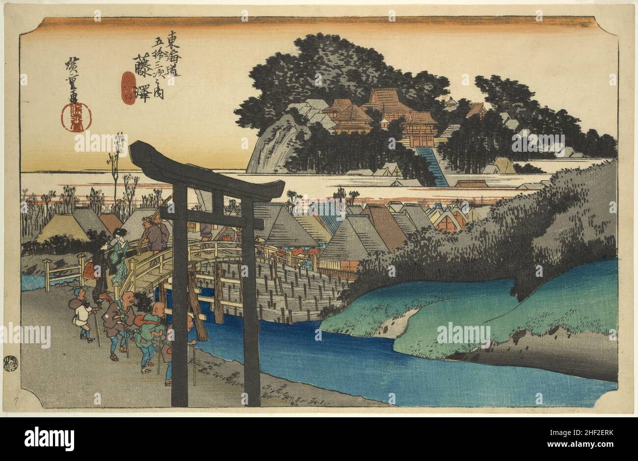 Fujisawa, Yugio-ji by Hiroshige Ando, 1797-1858 Stock Photo - Alamy