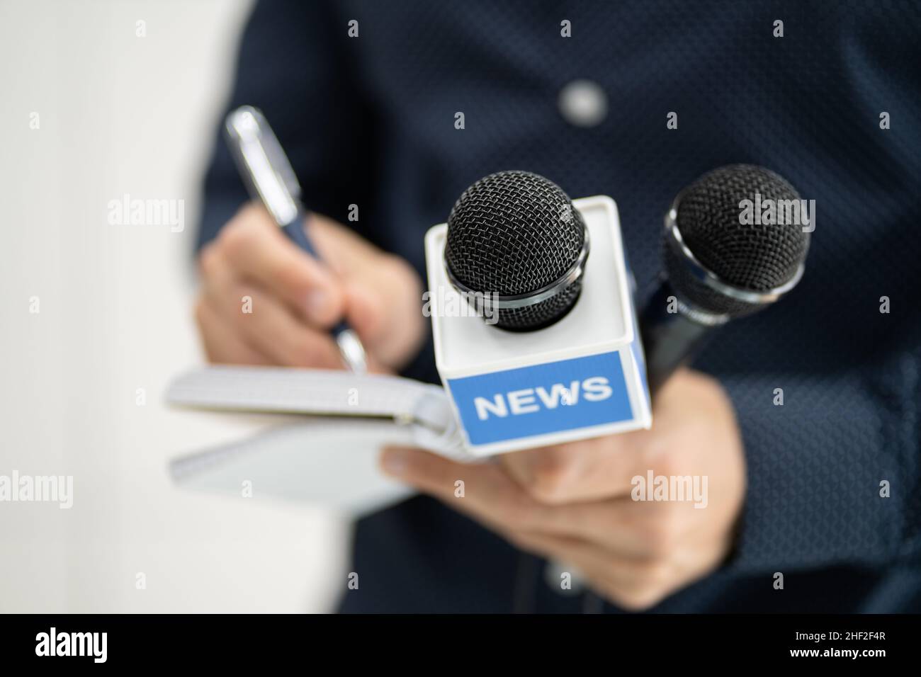 Journalist Report Interview. New Broadcasting Reporter. Journalism And ...