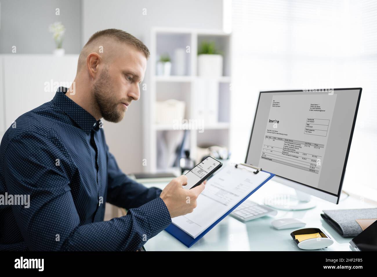 Taking Document Picture Or Photo With Phone. Smartphone Optical ...