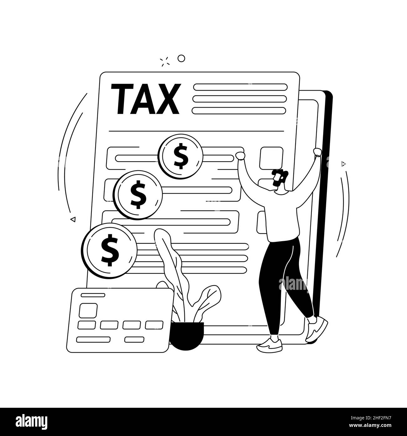 Tax return abstract concept vector illustration Stock Vector Image ...