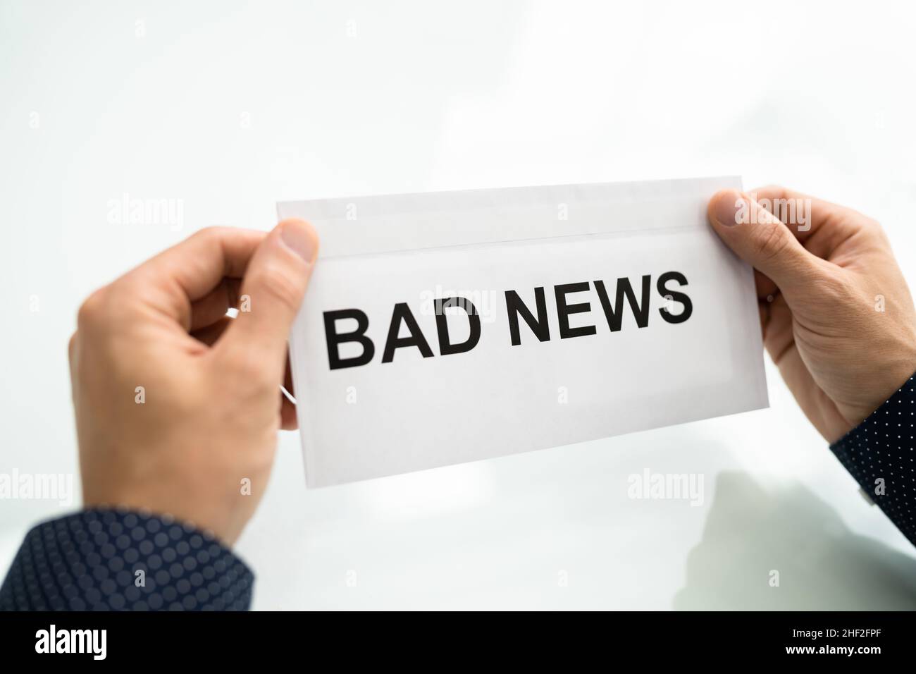 Bad News Letter Envelope. Receiving Mail. Business Problems Stock Photo ...