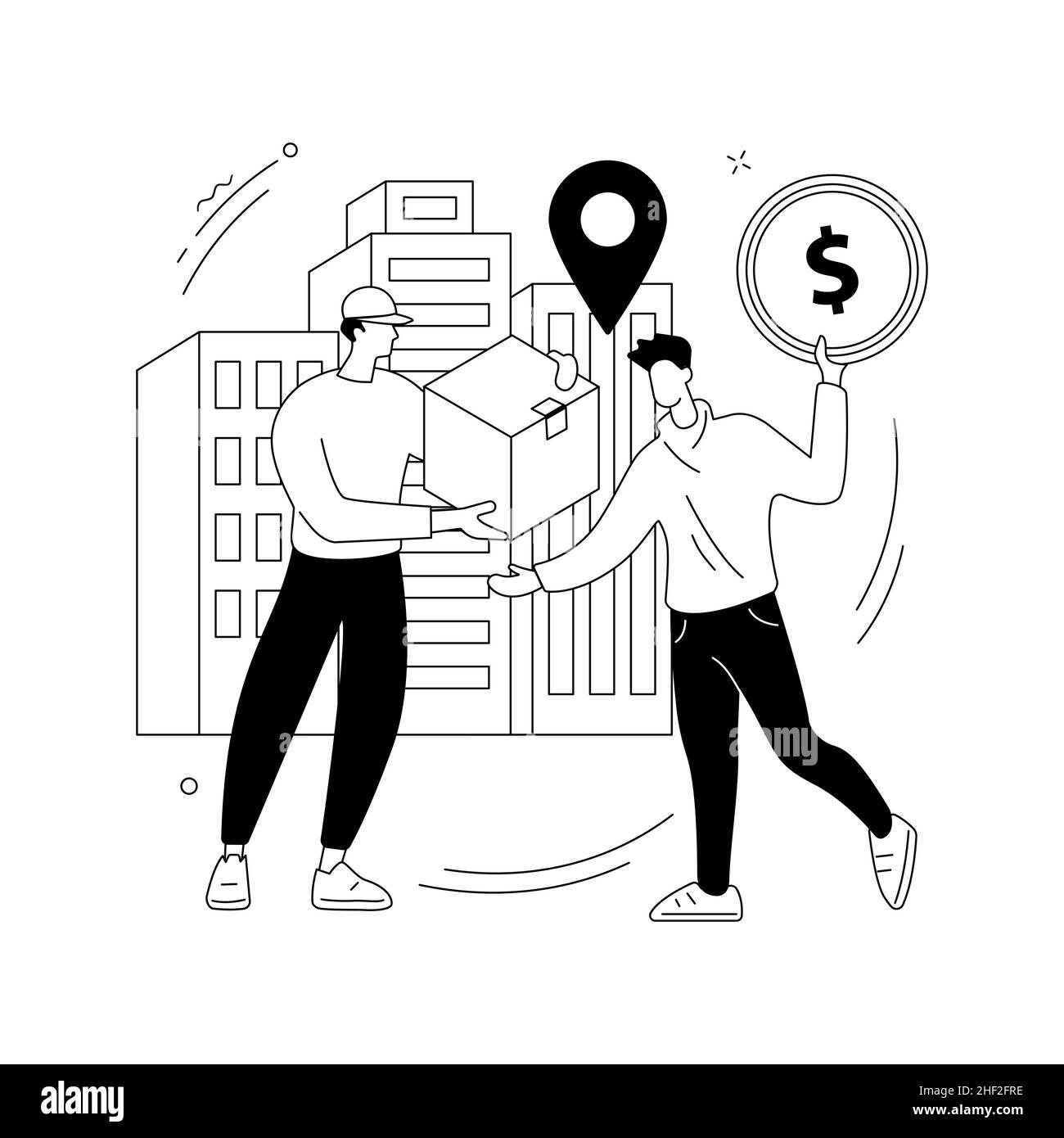 On demand delivery Black and White Stock Photos & Images - Alamy