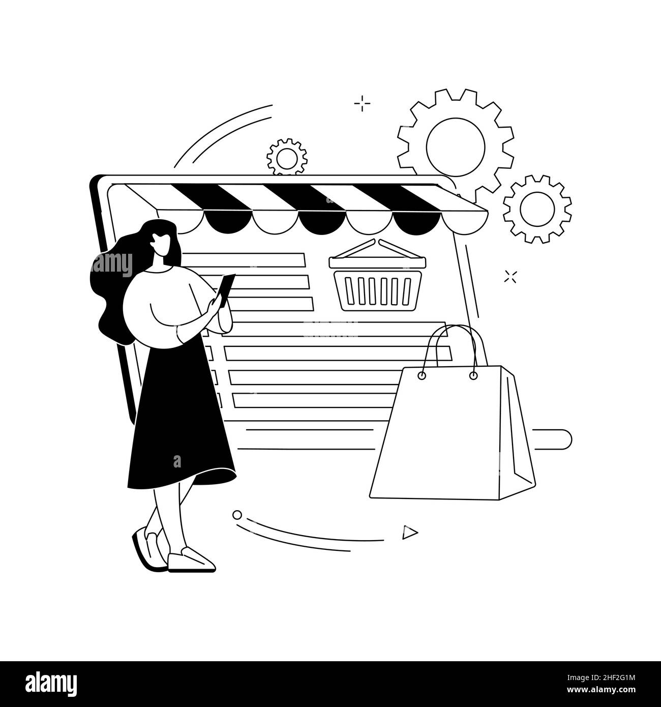 Order processed abstract concept vector illustration Stock Vector Image ...