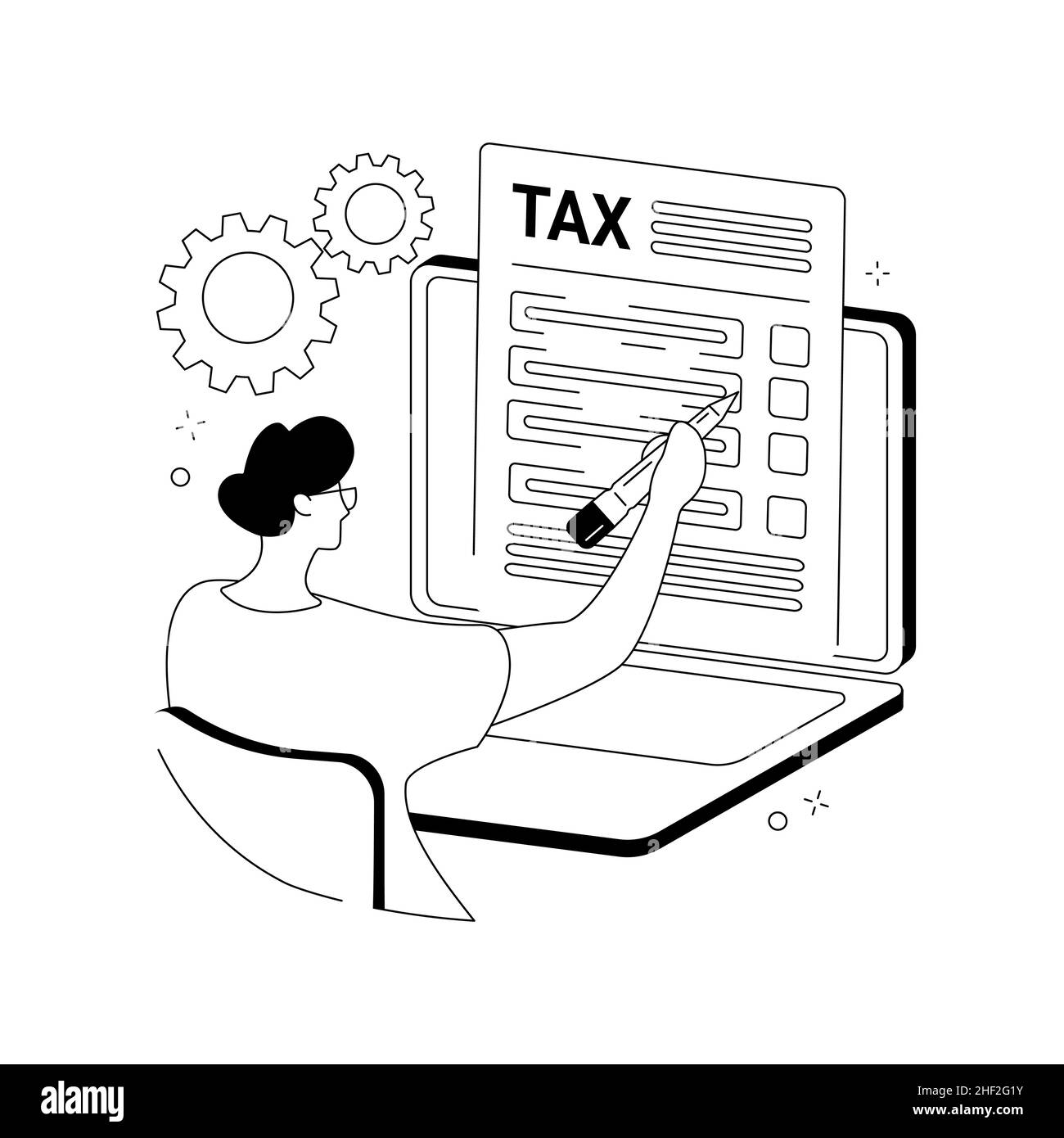 Filing the taxes abstract concept vector illustration Stock Vector ...