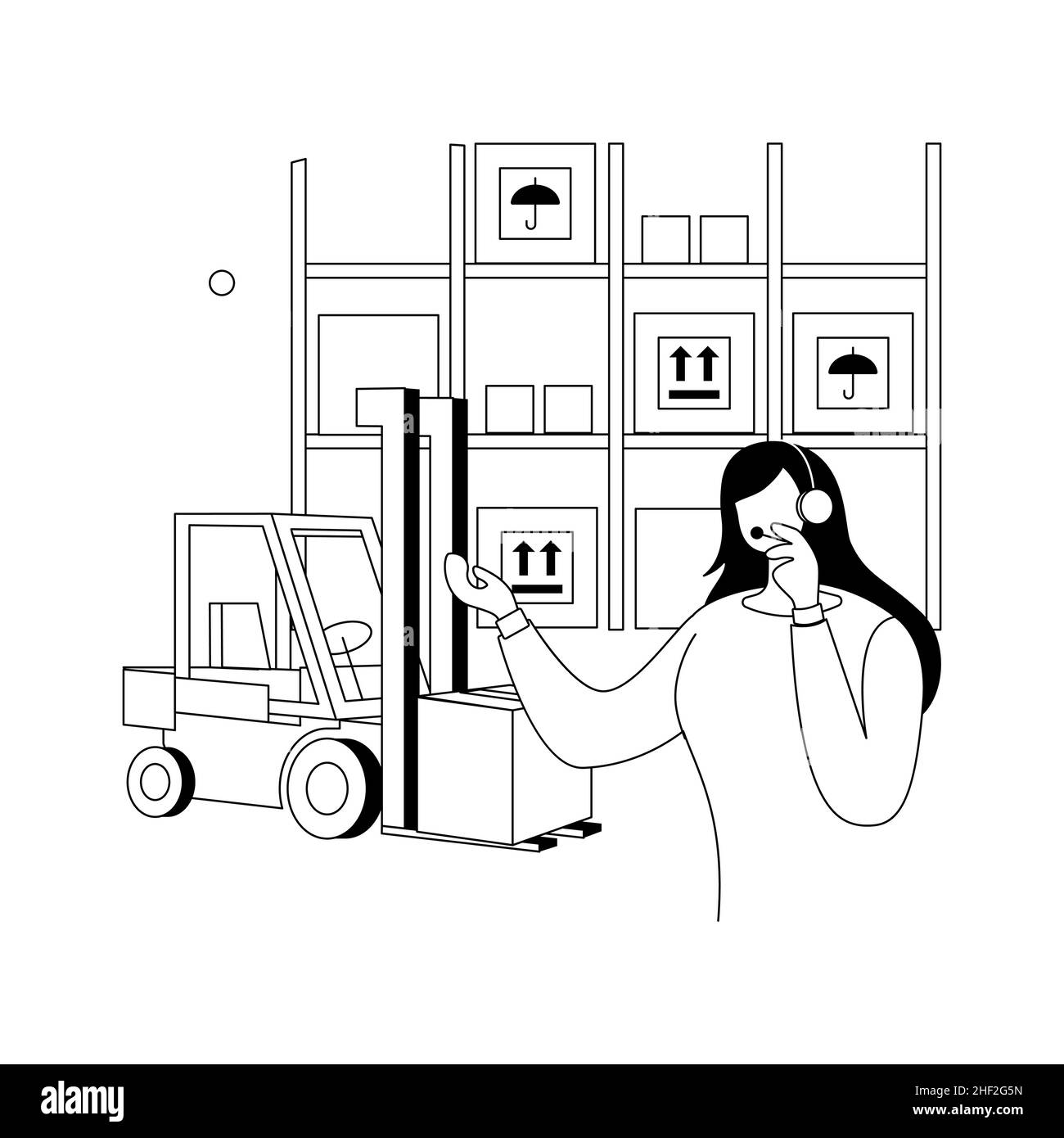 Warehouse logistics abstract concept vector illustration Stock Vector ...