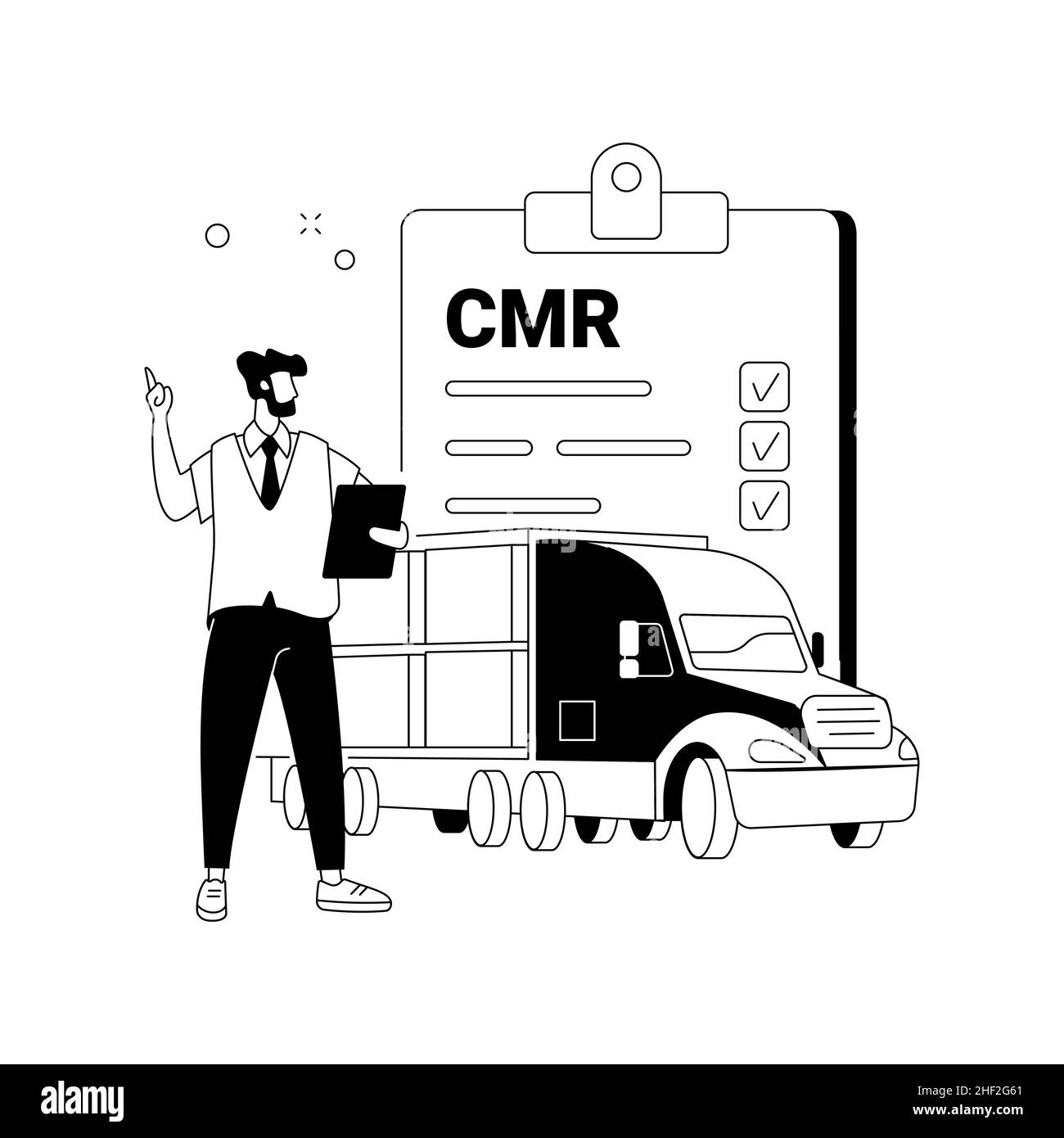 Road transport documents abstract concept vector illustration Stock ...