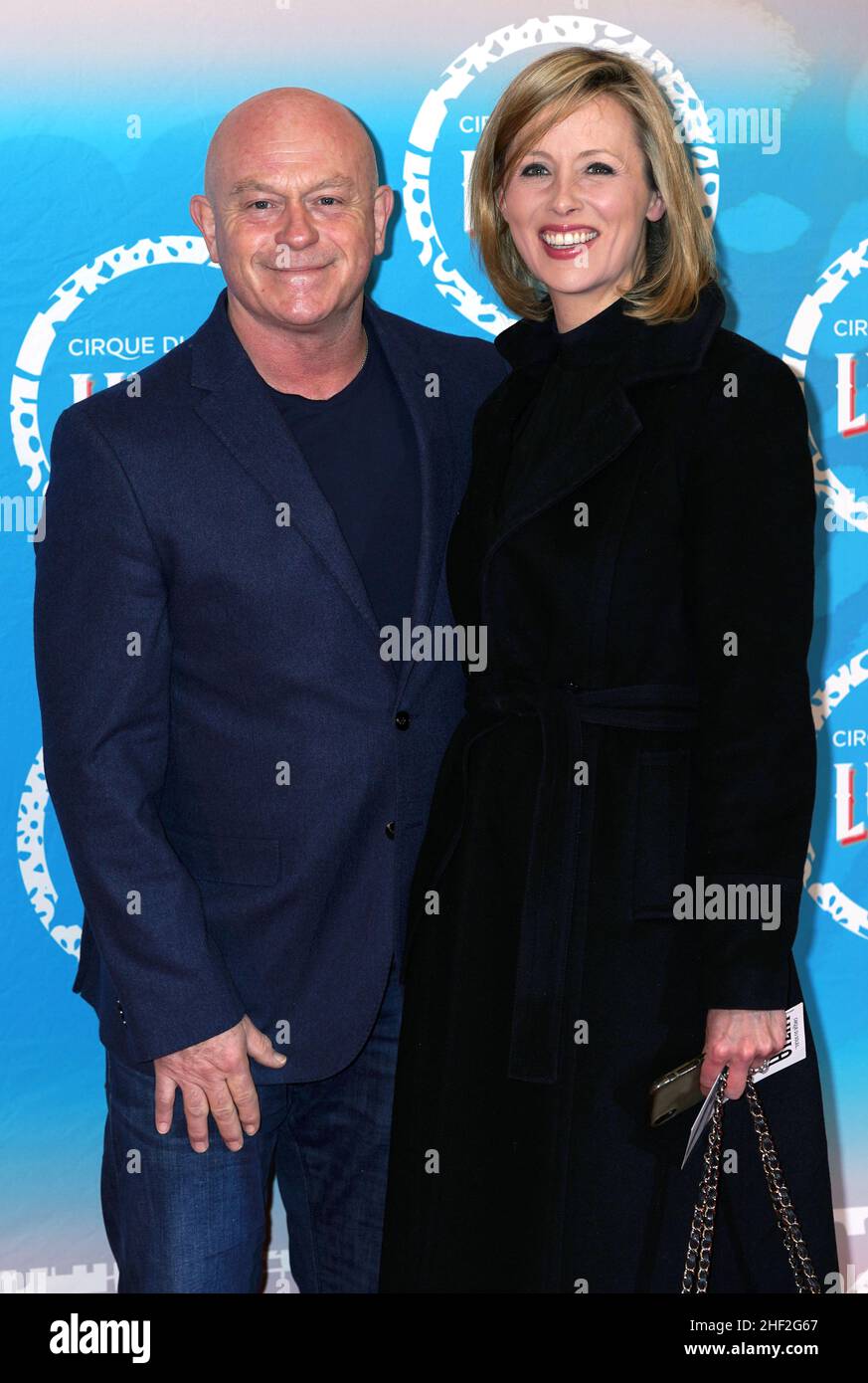 Ross Kemp and Renee O'Brien arriving for the premiere of Cirque Du ...