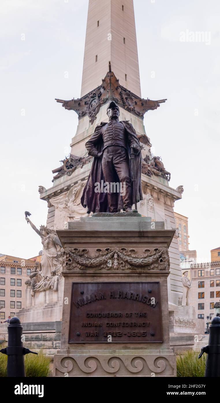Indianapolis, Indiana, USA - October 19, 2021: The Statue of William H ...