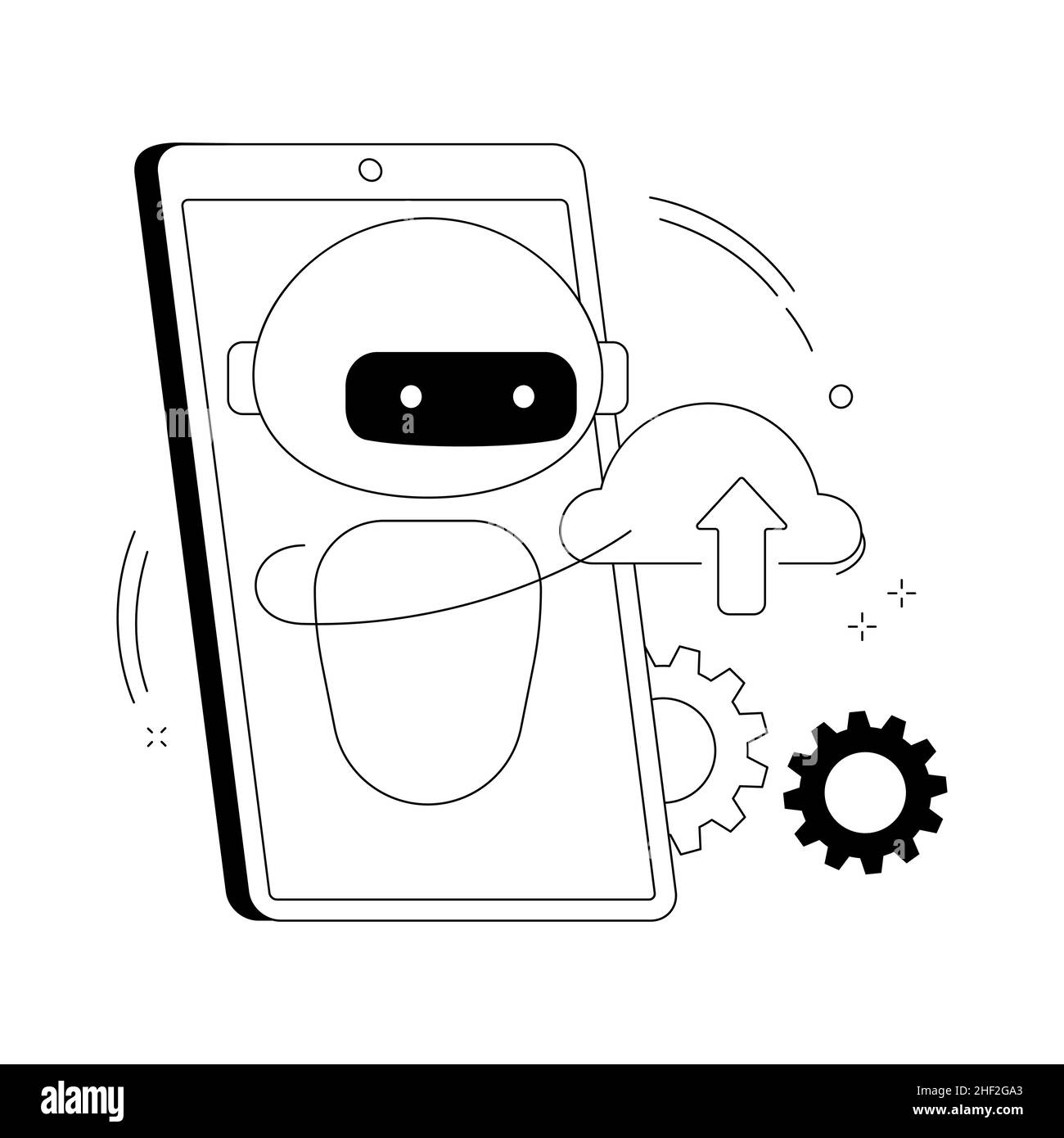 Cloud robotics abstract concept vector illustration Stock Vector Image ...