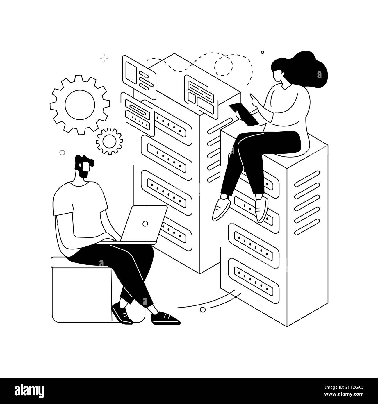 PHP and MySql development abstract concept vector illustration Stock ... PHP and MySql development abstract concept vector illustration Stock ...