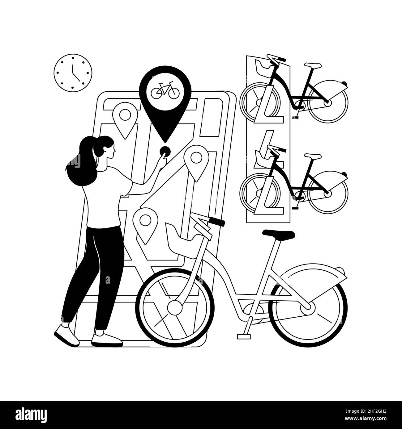 Bike sharing abstract concept vector illustration Stock Vector Image ...