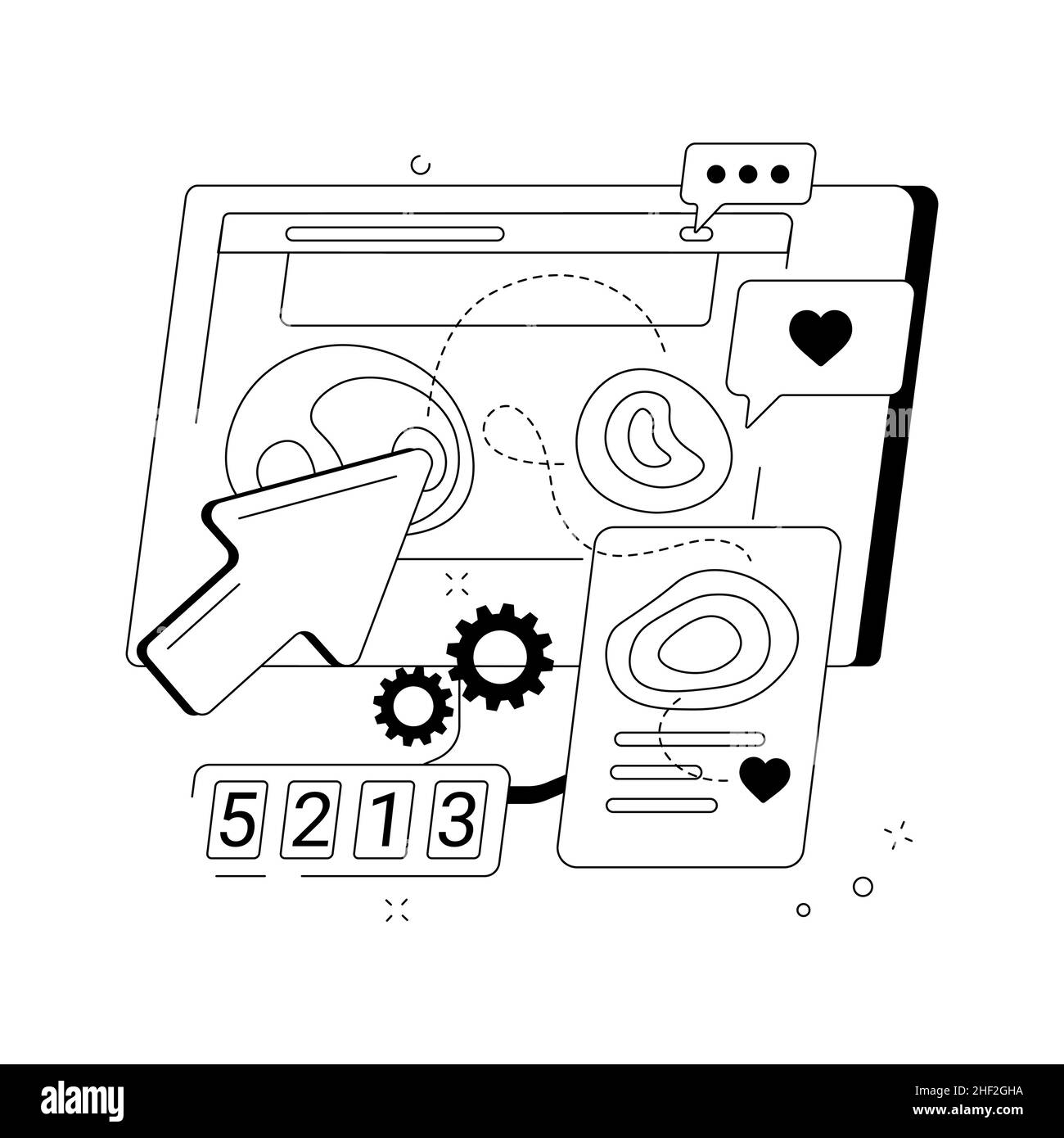 Click Tracking Abstract Concept Vector Illustration Stock Vector Image